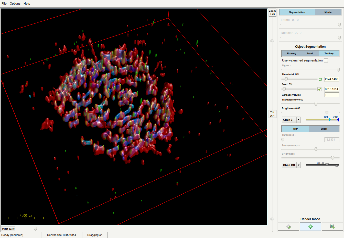 Huygens Surface Renderer | Scientific Volume Imaging